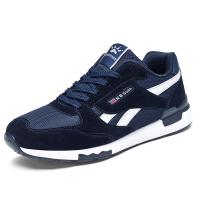 China Men's Breathable Mesh Running Shoes Suede Leather TPR EVA Outsole Size 38-48 Lightweight Non-Slip for sale