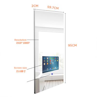 China Kinstone OEM 15.6 inch LCD Bathroom Cabinet Mirror Voice Control Intelligent Smart Mirror for sale
