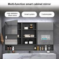 China Kinstone OEM 15.6 inch LCD Bathroom Cabinet Mirror Voice Control Intelligent Smart Mirror for sale