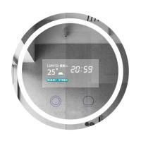 China Kinstone 10.1 inch LCD Round Shape 60CM Diameter Bathroom Mirror Wall Hang Smart Mirror for sale