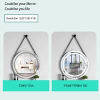 China Kinstone 15.6 inch LCD 80CM Diameter Bathroom Mirror Wall Mount Intelligent Smart Mirror for sale