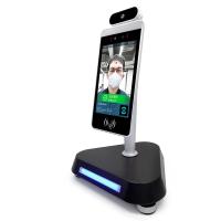 China Kinstone 8 Inch Desktop Human Body Temperature Measuring Face Recognition Temperature Kiosk for sale