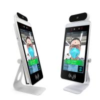 China Kinstone 8 Inch Desktop Human Body Temperature Measuring Face Recognition Temperature Kiosk for sale