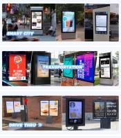 China Kinstone Outdoor 43 Inch Custom Advertising Lcd Kiosk Display Large Outdoor High Brightness screen for sale