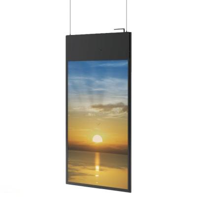 China 43‑Inch Dual‑System Suspended Digital Signage Display, Commercial Suspended LCD Advertising Screen & Monitor for sale