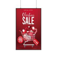 China 55‑Inch Android13.0 Suspended Digital Signage Display, Commercial Suspended LCD Advertising Screen & Monitor for sale