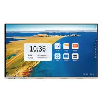 China 75-inch 4K 20-point touch interactive whiteboard with Android & Win dual OS, equipped with 128G SSD, ideal for online meetings and campus teaching. for sale