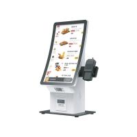 China 23.6-inch Self-service Ordering Kiosk, with card payment support and built-in ticket printer, 1920*1080 resolution. for sale