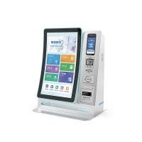 China OEM Factory | 23.6-inch Large Hospital Self-Service Kiosk, Equipped with Facial Recognition Camera, Keypad, A4 Report Printer, Patient ID Card & Social Security Card Reader for sale