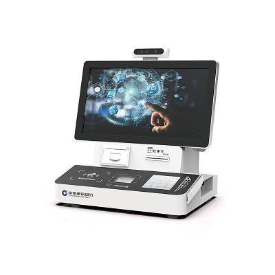 China OEM Factory | 15.6-inch Large Intelligent Self-Service Payment Kiosk for Hospitals, Built-in Facial Recognition Camera, Patient ID Card Reader, Social Security Card Reader and QR Code Payment Module for sale