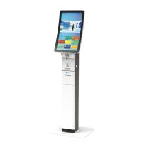 China 23.6-inch Curved Touchscreen All-in-One Self-service Ordering Kiosk, Equipped with Thermal Printer and QR Payment, for Catering, Hotels & Banks for sale