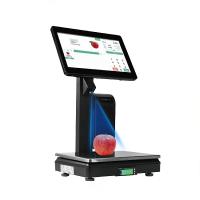China 15.6-inch Touch Screen POS Weighing Scale with Built-in Printer, AI Label Printing POS Scale Compatible with Win POS System for Supermarkets, Seafood & Snack Retail Stores for sale