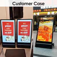 China IP65 Waterproof Outdoor Digital Signage 43-Inch Rechargeable Battery Powered Display Movable Totem For Events Retail for sale