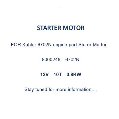 China 12V 10T CCW STARTER   Compatible With Thomas Equipment Skid Steer 25Gt 25Hp 2003-2012 by Part Number 8000248 for sale