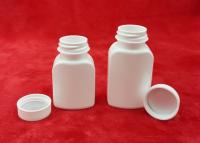 China 61mm Height White Supplement Bottle , Screw Cap Pill Bottle Storage Containers  for sale