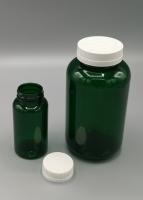 China 140mm Height Plastic Vitamin Containers , Brown / Transparent Plastic Tablet Containers Pharmaceutical for sale