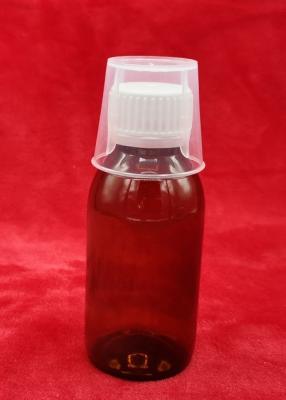 China Full Set Pet Plastic Bottles , Liquid Packing Pharmacy Pill Bottles With Cap / Measuring Cup for sale