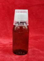China Broken Proof Medicine Syrup Bottle , Plastic Syrup Containers With Measuring Cup for sale