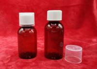 China PET Medicine Syrup Bottle with white cap 8g to 13g weight 41mm to 43mm diameter for sale