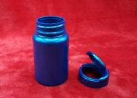 China Colorful Round Plastic Bottles , Pharmaceutical Pill Bottles Easy To Open / Close for sale