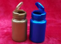 China Full Set Colored Pill Bottles , Flip - Top Cap Plastic Capsule Containers Easy To Open / Close for sale