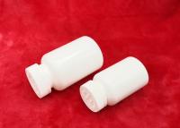 China Stick Label 60mm Plastic Pill Bottles Broken Proof With Aluminium Liner for sale