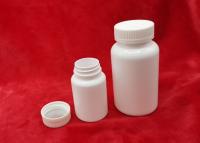 China Stick Label 60mm Plastic Pill Bottles Broken Proof With Aluminium Liner for sale