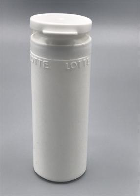China White 50g Chewing Gum Bottle , Medical Small Flip Top Bottles With Tear Up Cap for sale