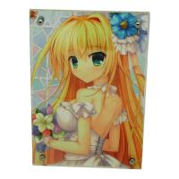 China L shape acrylic advertising display stand menu display for sale