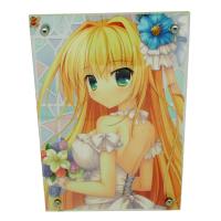 China L shape acrylic advertising display stand menu display for sale