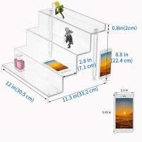 China customized  clear Acrylic Shelf organizer  Acrylic Riser Display Stand for sale
