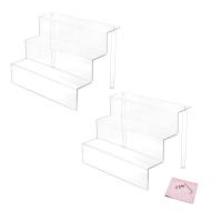 China wholesale Acrylic Shelf 3-tier Step Shelf  Acrylic Riser Display Shelf for sale