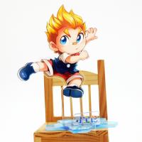 China Creative Holographic Anime Acrylic Stands Charms Single Side Printed for sale