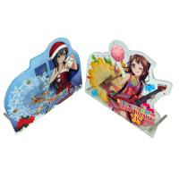 China Multifunction Anime Alarm Clock 15cm Acrylic Desk Clock Plastic Directly Decorative for sale