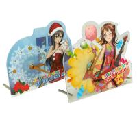 China Multifunction Anime Alarm Clock 15cm Acrylic Desk Clock Plastic Directly Decorative for sale