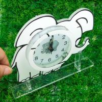China Creative CMYK Printing Anime Alarm Clock Elephant Shaped Sweep Movement for sale