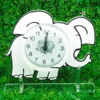 China Creative CMYK Printing Anime Alarm Clock Elephant Shaped Sweep Movement for sale