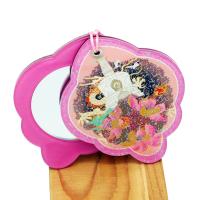China Multifunction Small Pocket Mirror Plastic Hand Mirror Cartoon Figure Printed for sale