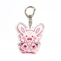 China Custom Clear Printed Double Glitter Epoxy Resin Acrylic Charms Keychain for Gift with Star Clasp for sale