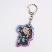 China Customized Non-Clear Full Bleed Edge Double Side Custom Epoxy Glitter Cute Acrylic Charm Anime Keychain for sale