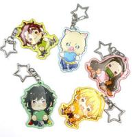 China Custom Personalized Eco-friendly Plastic Single Epoxy with Glitter Acrylic Charms Non-Clear Keychain for sale