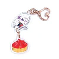 China Custom Acrylic Keychain Charms Linked Keychain Printing Cartoon Acrylic Keychain With Linked Charms for sale