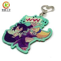 China Cute Clear Transparent Epoxy Custom Acrylic Glitter Keychain Keychains for sale