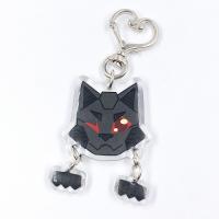 China Custom Logo Cheap Price Epoxy Resin Glitter Anime Cartoon Image Acrylic Keychain for sale