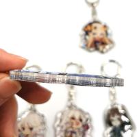 China Custom Low MOQ Clear Epoxy Resin Glitter Cartoon Make Own Design Anime Boys Acrylic Charms for Gift for sale