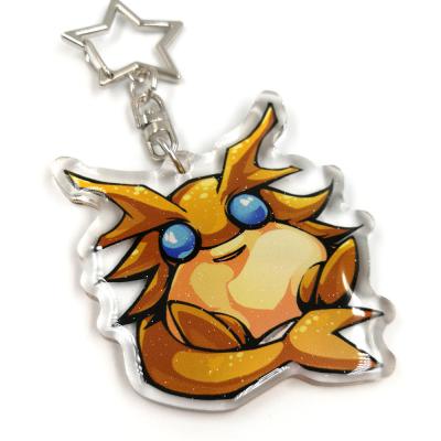 China High Quality Clear Double Sided Epoxy Covered Resin Anime Charms Printing Acrylic Key chain for sale