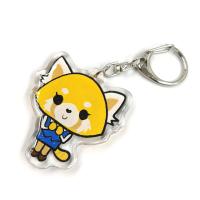 China Custom Double Side Printing Resin Epoxy Glitter Clear Anime Flower Boy Acrylic Charms Keychains for sale