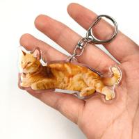 China Custom Clear Anime Epoxy Glitter Resin Printed Any Image Acrylic Charms Key chains for sale
