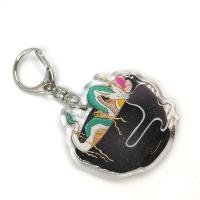 China Promotional Custom Print Clear Epoxy Resin Glitter Cute Animal Acrylic Anime Charms Keychain for sale