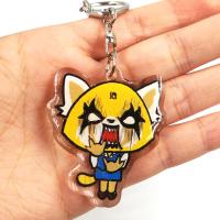 China Promotional Epoxy Custom Printed Laser Cut Cartoon Clear Acrylic Plastic Charms Key chain with Glitter for sale